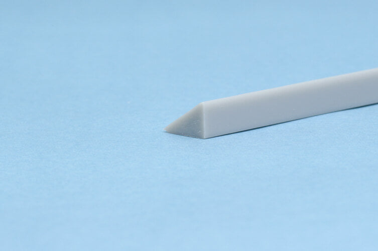 1.0mm Plastic Triangle Bar 2 Gray (1.0mm x 250mm long) (8 pieces ...