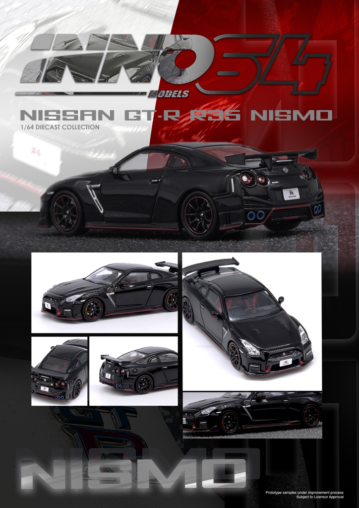 1/64 Inno64 Nissan GT-R (R35) NISMO Black - Otaku Middle East Toys