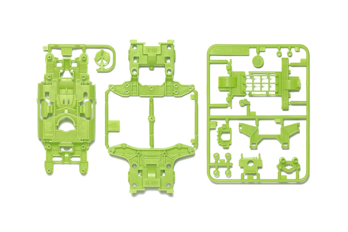 Mini 4WD GUP MS Chassis Set (Yellow Green) - Otaku Middle East Toys