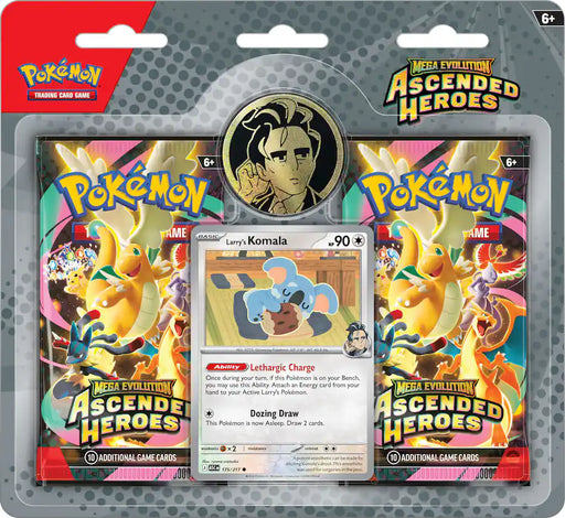 Pokemon TCG Mega Evolution Ascended Heroes Trainers 2 Pack Blister (1p ...