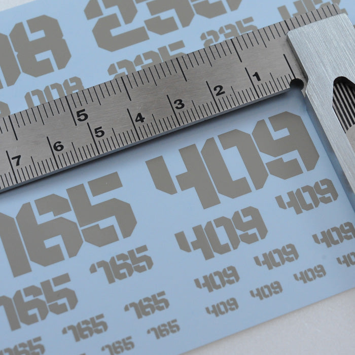 EXP Number Decals 01 Light Gray (14cm x 10cm) (1 sheet) - Otaku Middle ...