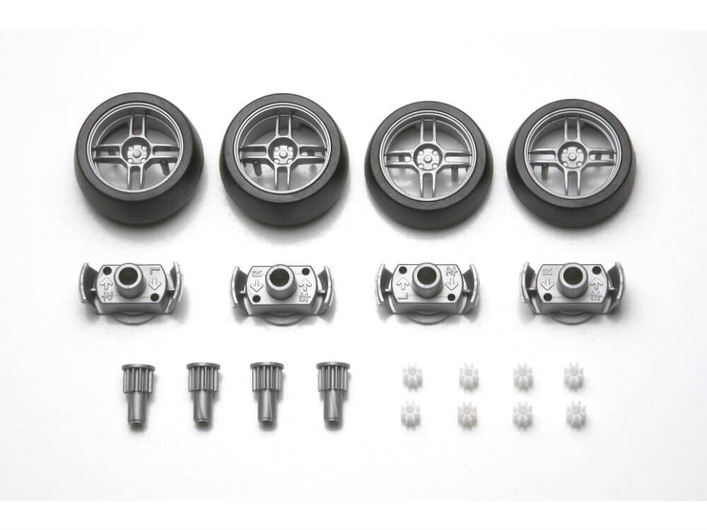 Mini 4WD GUP #387 Large Diameter One-Way Wheels (Wide Tread) (with Off ...