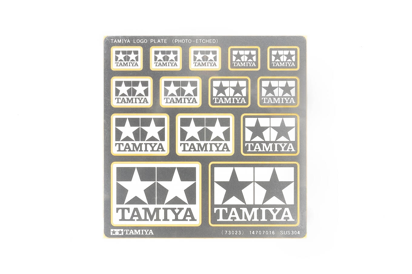 Tamiya Logo Plate (Photo-Etched) (90 x 90 x 0.3mm) - Otaku Middle East Toys